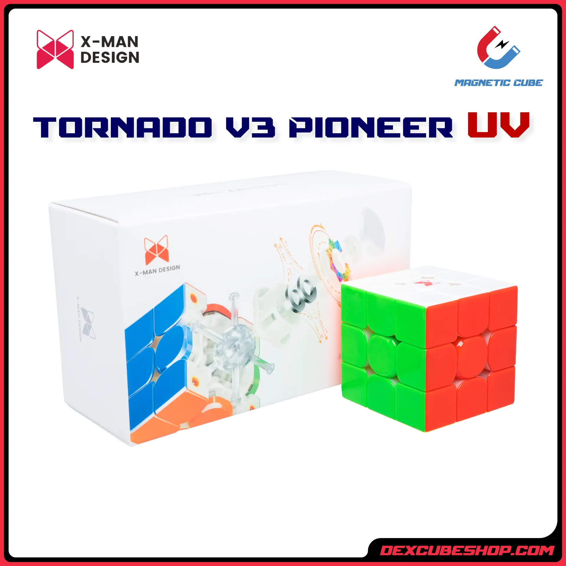 X-Man Tornado V3 M Pioneer UV 3×3 (Magnetic Core + MagLev) - Xrubiks
